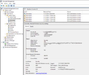 How to audit the windows Event Log for deleted files using event filter in xPath form - Pat ...